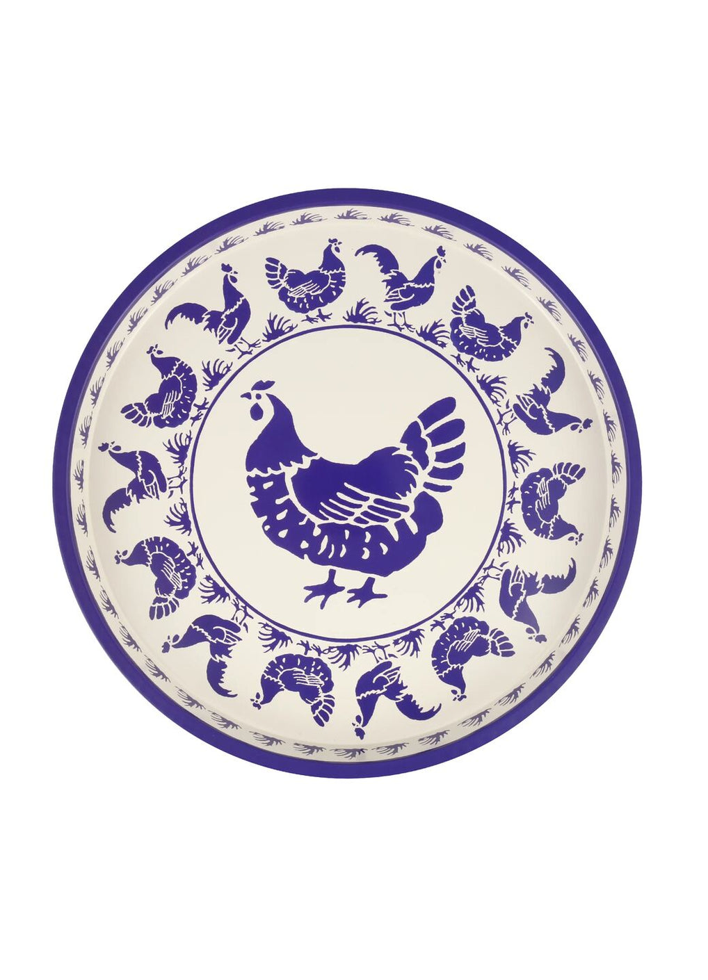 Blue Hen Round Tin Tray – Emma Bridgewater UK